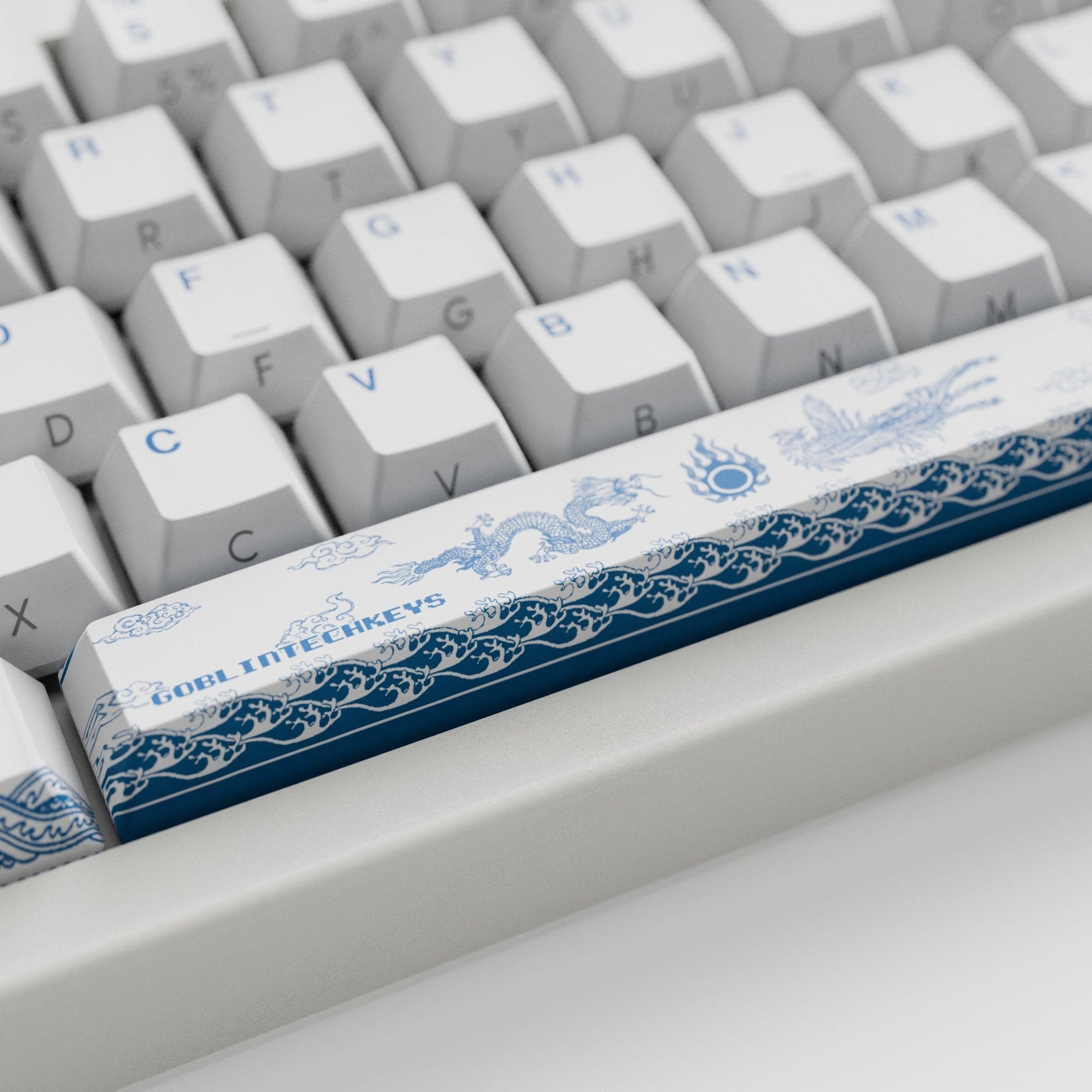 Blue Pottery Design Keycaps and Mechanical Keyboard – Goblintechkeys