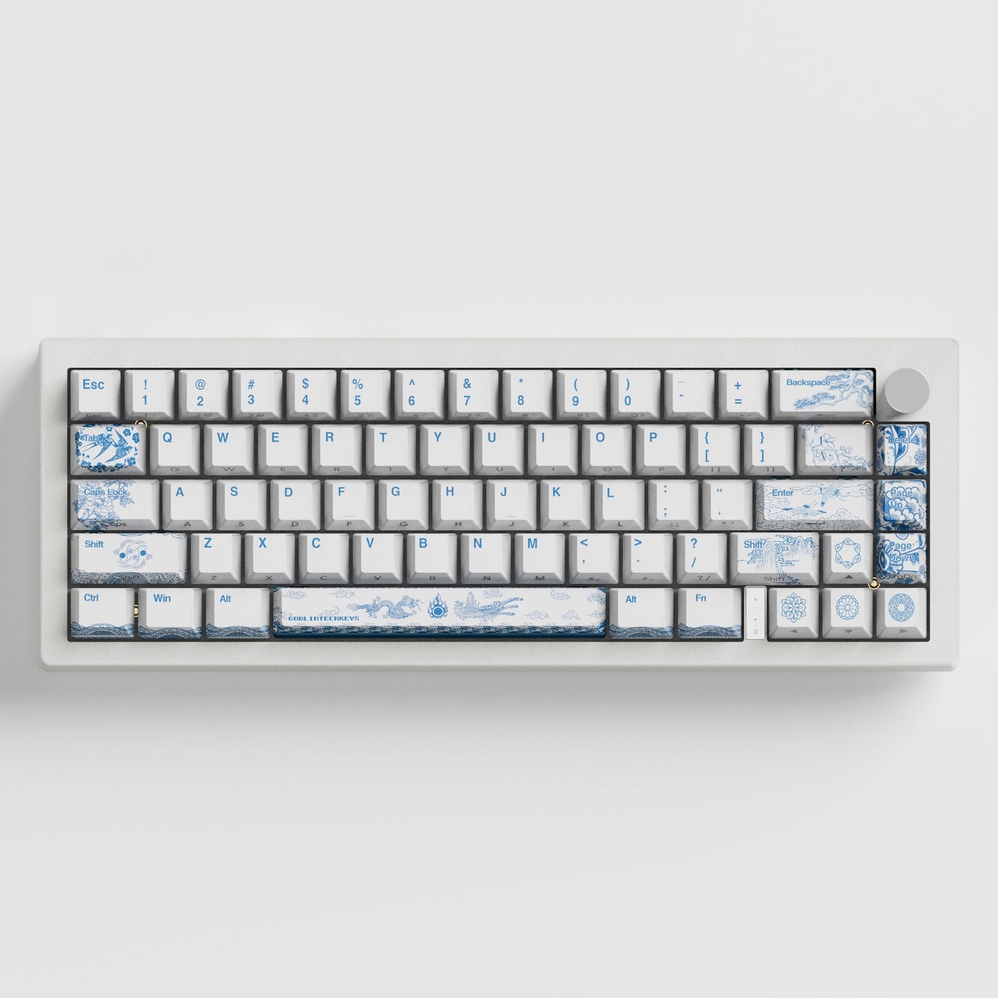 Blue Pottery Design Keycaps and Mechanical Keyboard – Goblintechkeys
