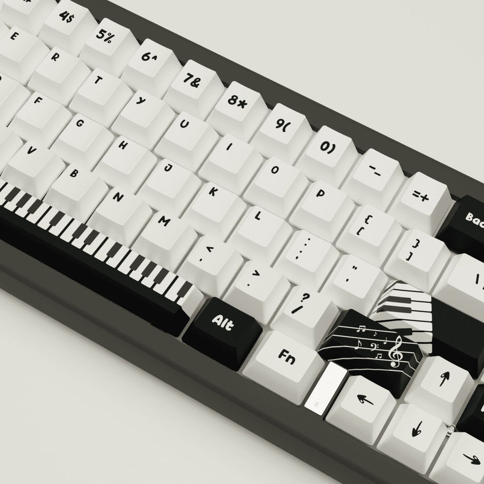 Classic Piano Design Keycaps and Mechanical Keyboard – Goblintechkeys