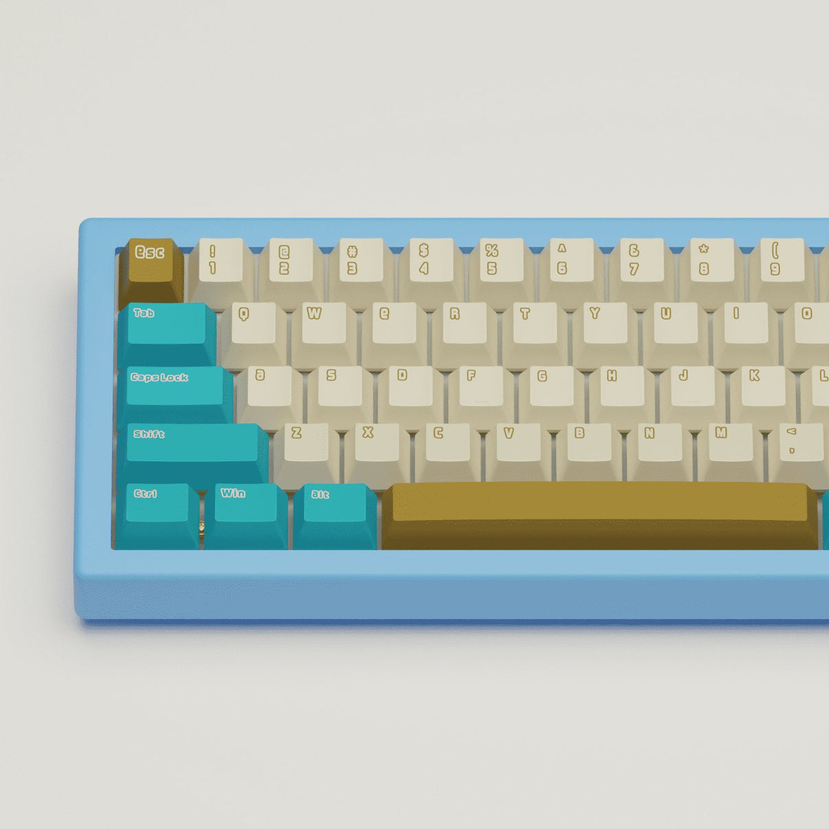 Creamy Blue Design Keycaps and Mechanical Keyboard – Goblintechkeys