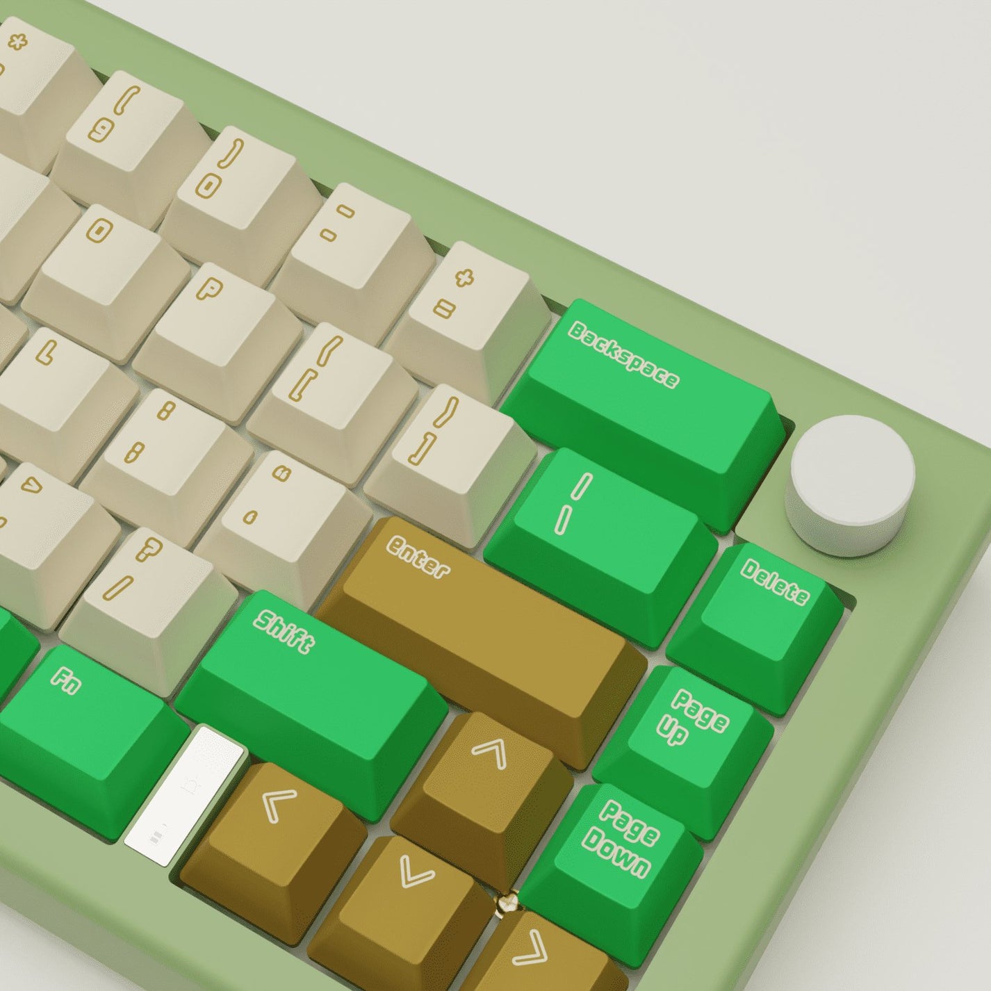 Creamy Green Design Keycaps and Mechanical Keyboard – Goblintechkeys