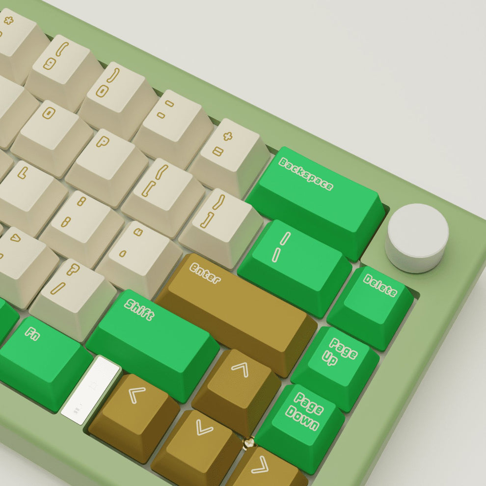 Creamy Green Design Keycaps and Mechanical Keyboard – Goblintechkeys