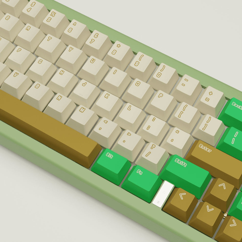 Creamy Green Design Keycaps and Mechanical Keyboard – Goblintechkeys