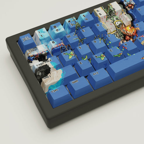 Fighter Arcade Design Keycaps and Mechanical Keyboard – Goblintechkeys