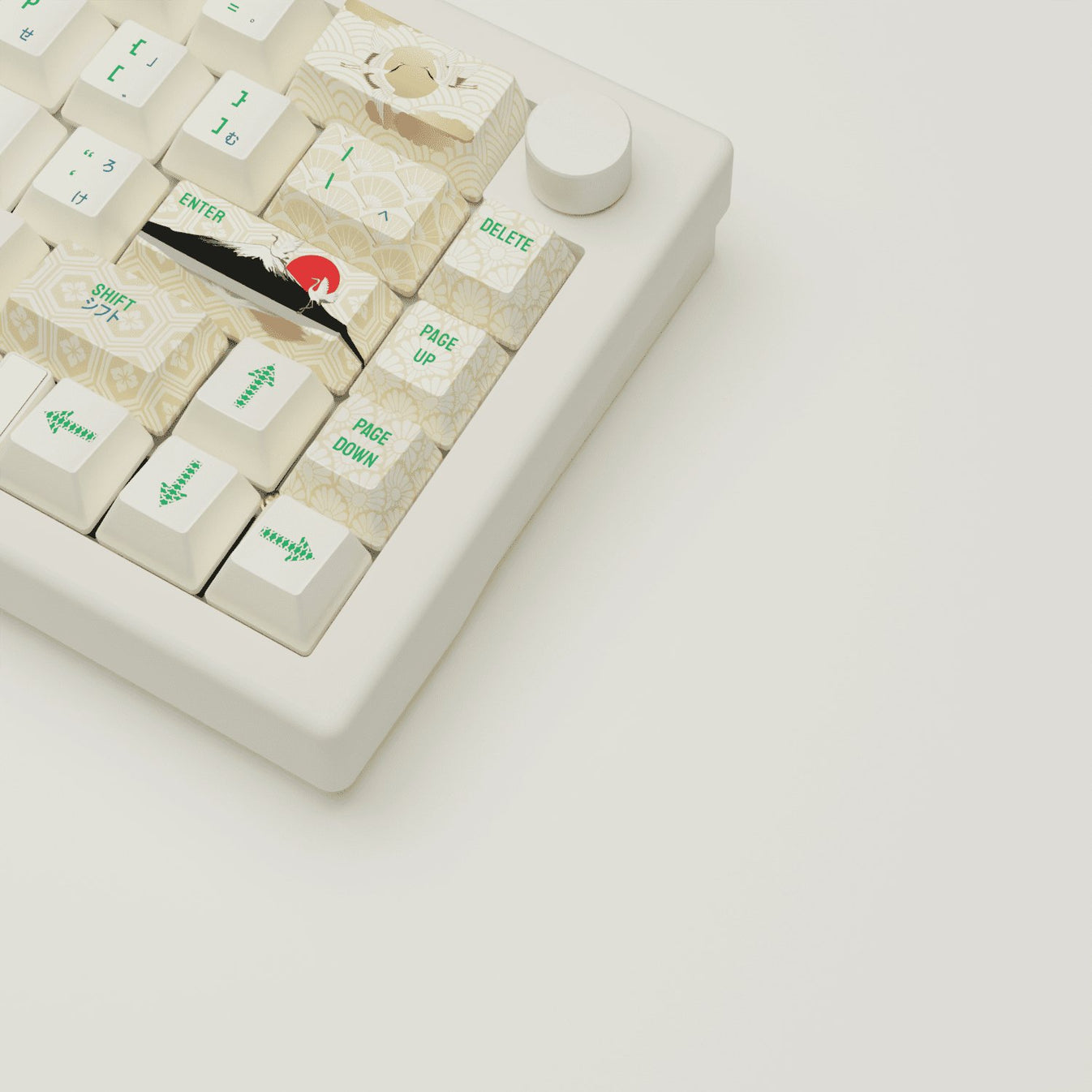 Japanese Crane Design Keycaps and Mechanical Keyboard – Goblintechkeys