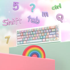 Pastel Chaos Keycaps - soft pastel charm – Goblintechkeys