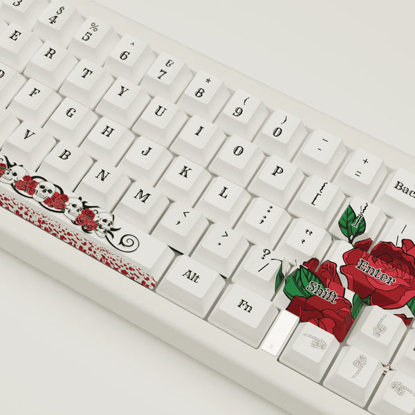 Skull & Roses Design Keycaps and Mechanical Keyboard – Goblintechkeys