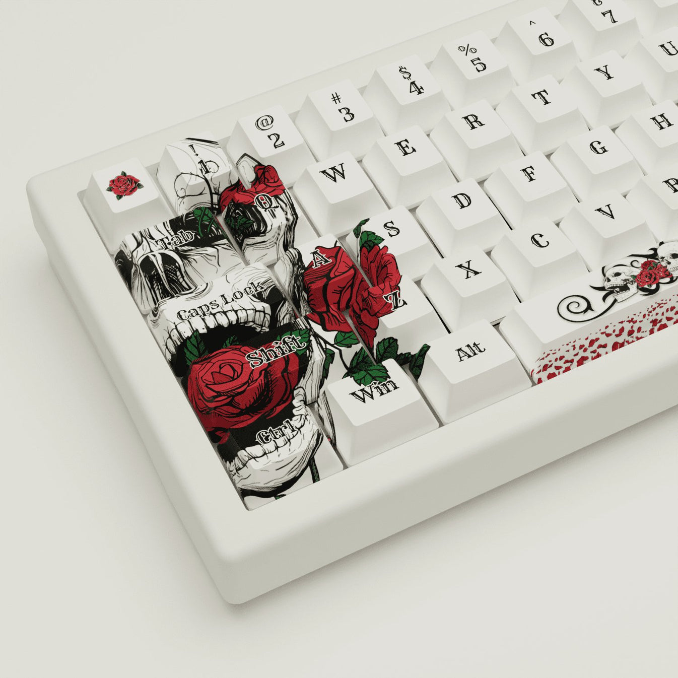 Skull & Roses Design Keycaps and Mechanical Keyboard – Goblintechkeys