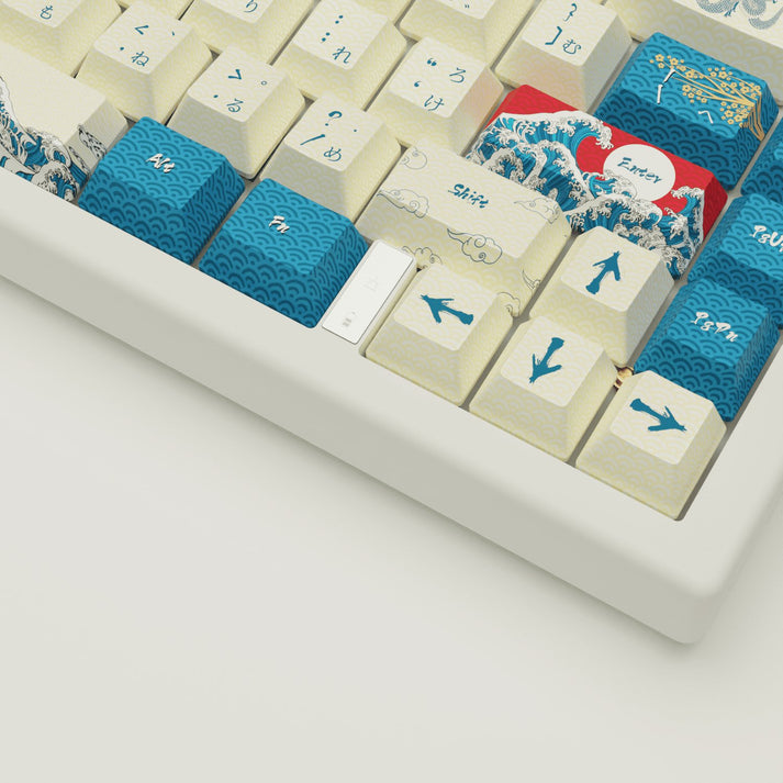 Japanese Wave Keycaps and Mechanical Keyboard – Goblintechkeys