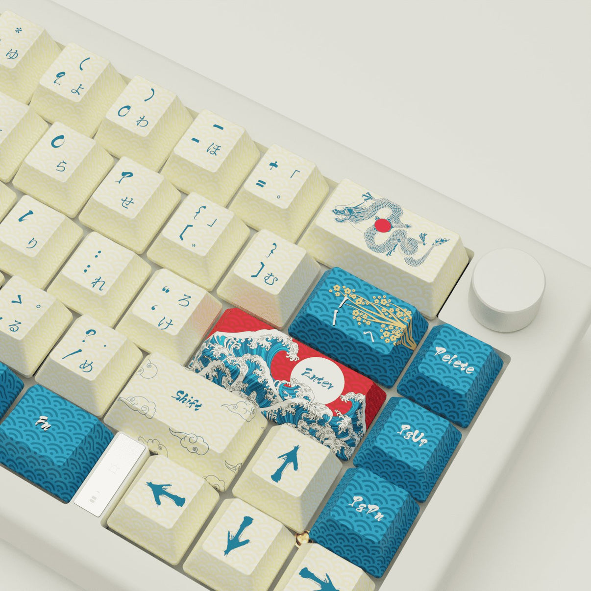Japanese Wave Keycaps and Mechanical Keyboard – Goblintechkeys