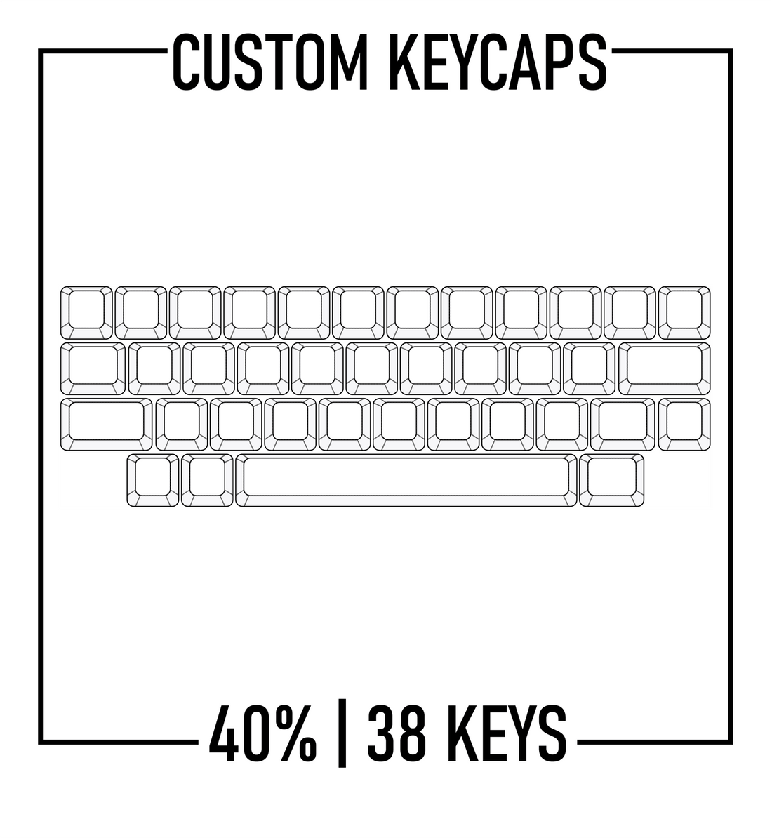 40% Keyboard Custom Keycaps ( ANSI | 38 Keys ) – Goblintechkeys