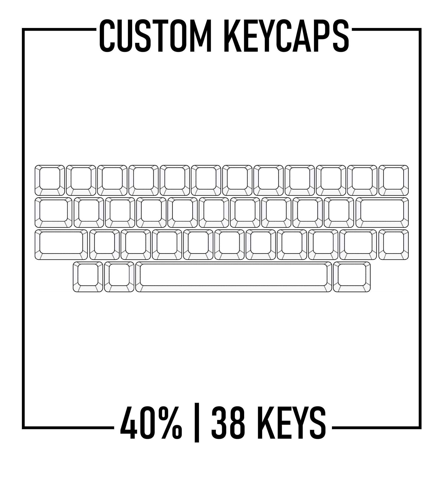 40% Keyboard Custom Keycaps ( ANSI | 38 Keys ) – Goblintechkeys