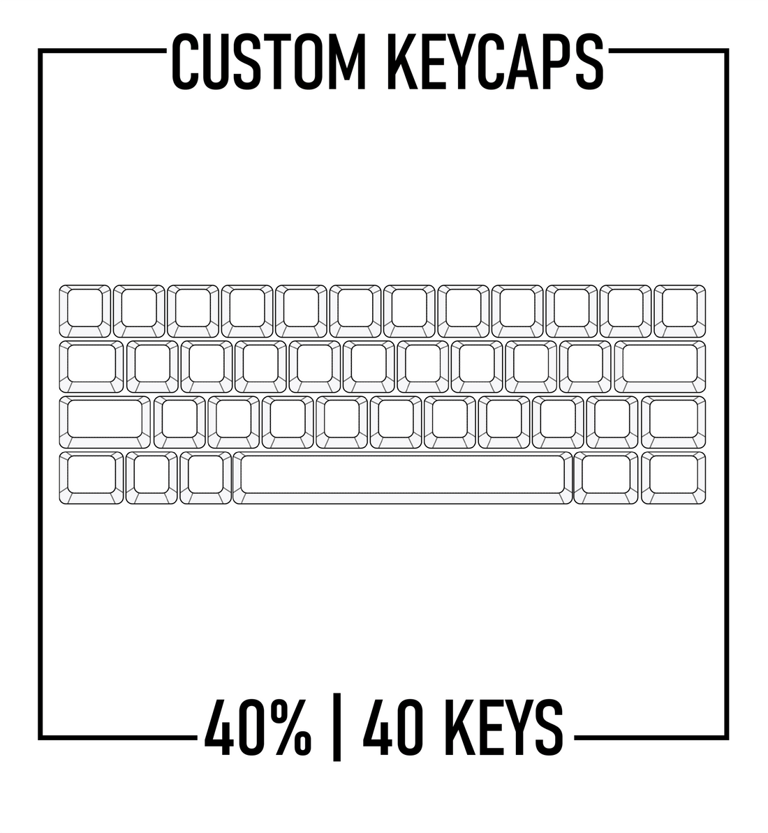 40% Keyboard Custom Keycaps ( ANSI | 40 Keys ) – Goblintechkeys