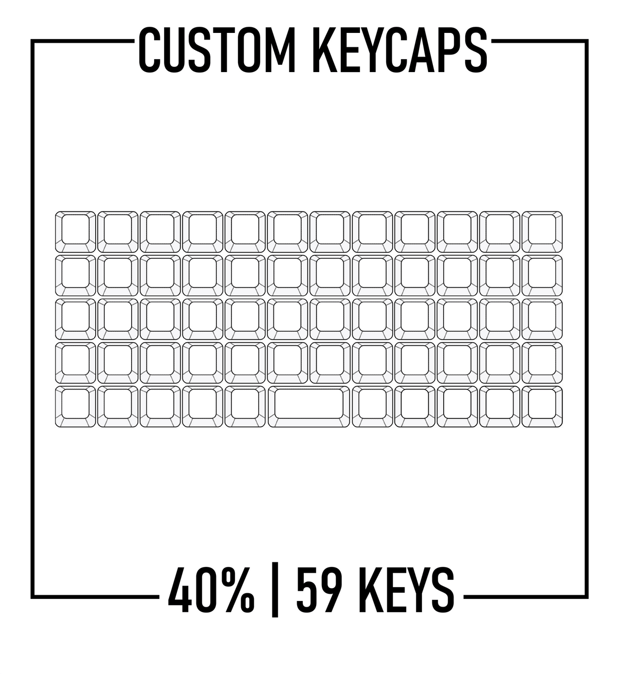 40% Keyboard Custom Keycaps ( ANSI | 59 Keys ) – Goblintechkeys