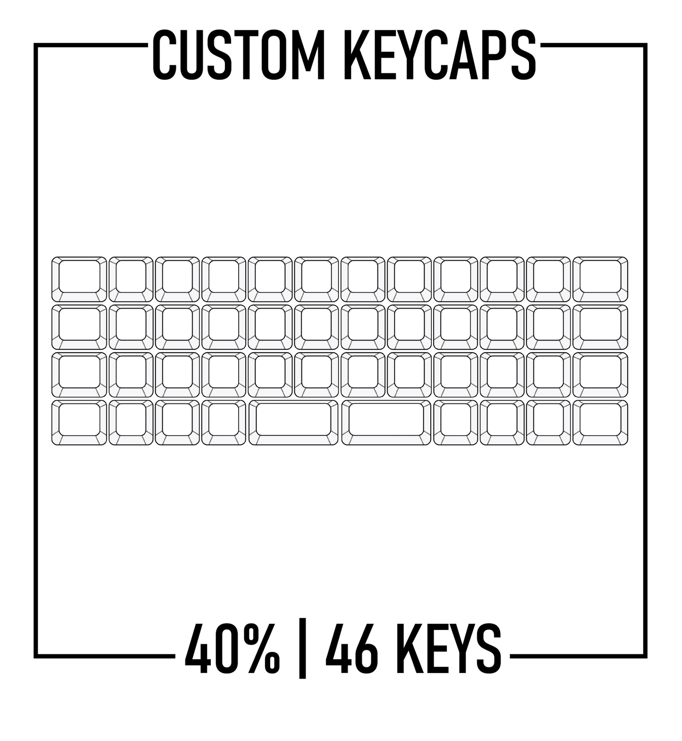 40% Keyboard Custom Keycaps Set( ANSI | 46 Keys ) – Goblintechkeys