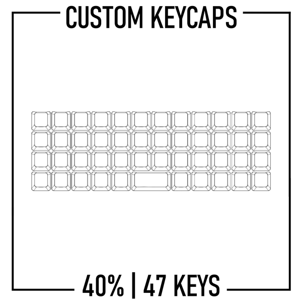 40% Keyboard Custom Keycaps ( ANSI | 47 Keys ) – Goblintechkeys
