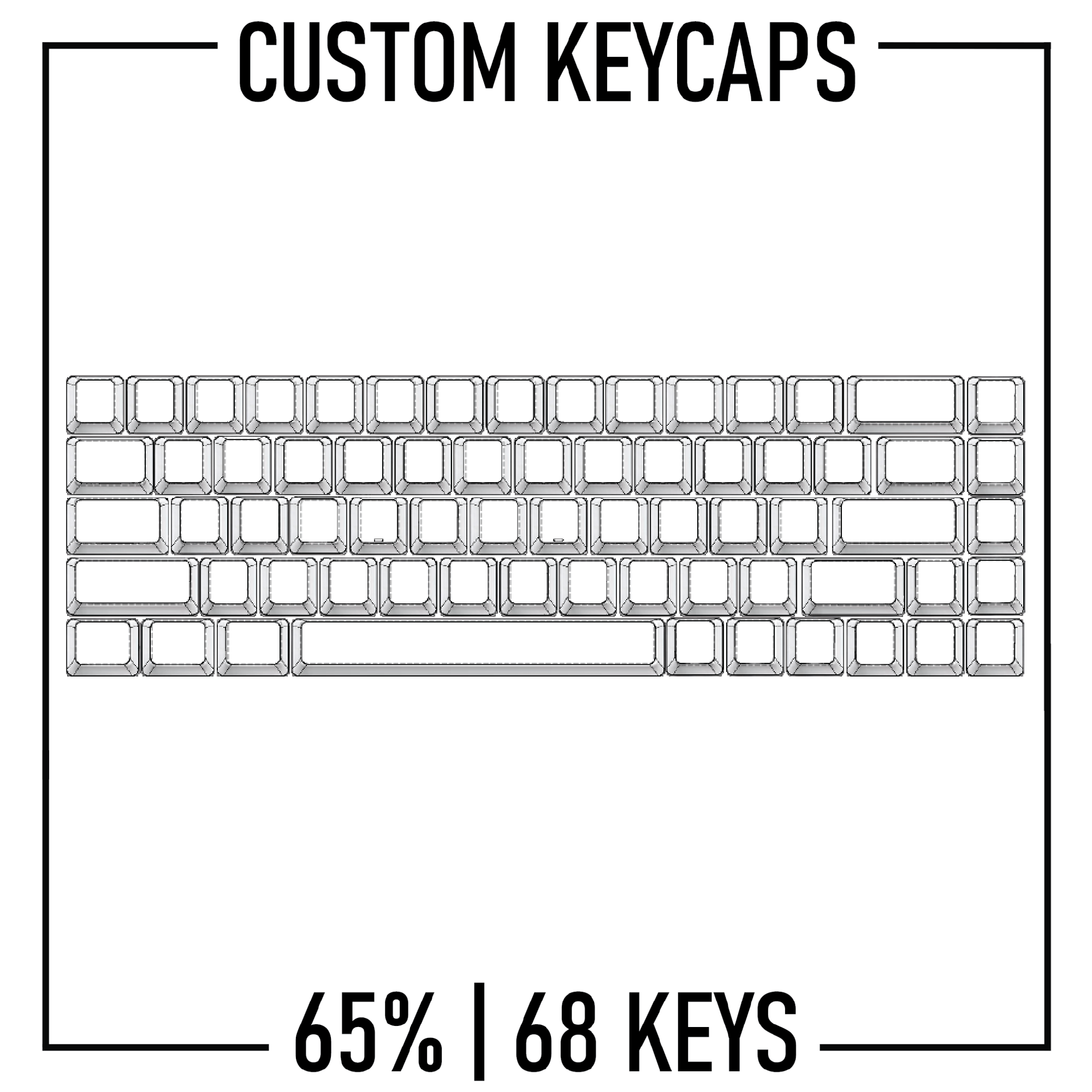 65% Custom Keycaps Set ( ANSI | 68 Keys ) – Goblintechkeys