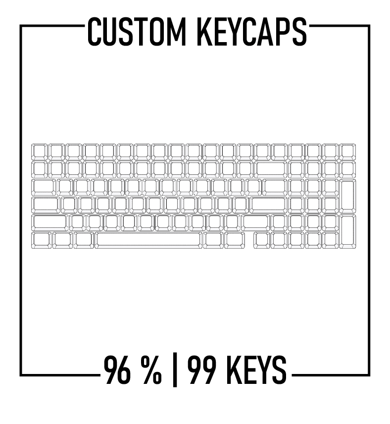 96% Custom Keycaps Set ( ANSI | 99 Keys ) – Goblintechkeys