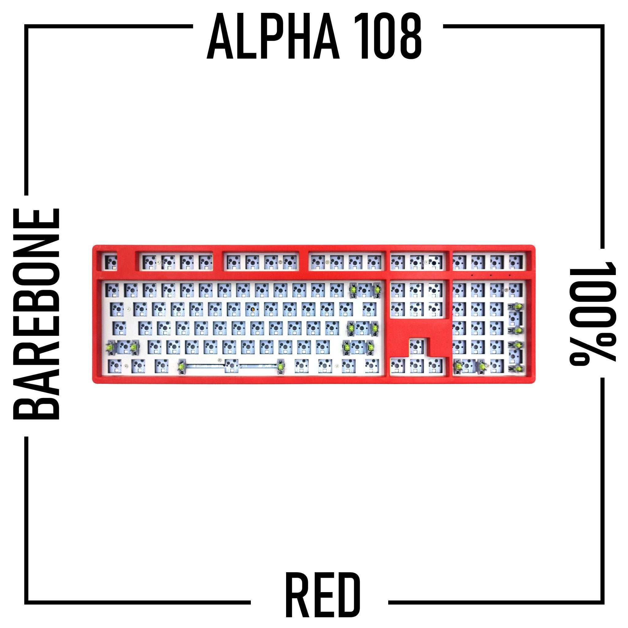 Alpha 108 - 100% Wireless Mechanical Keyboard Barebone Kit – Goblintechkeys