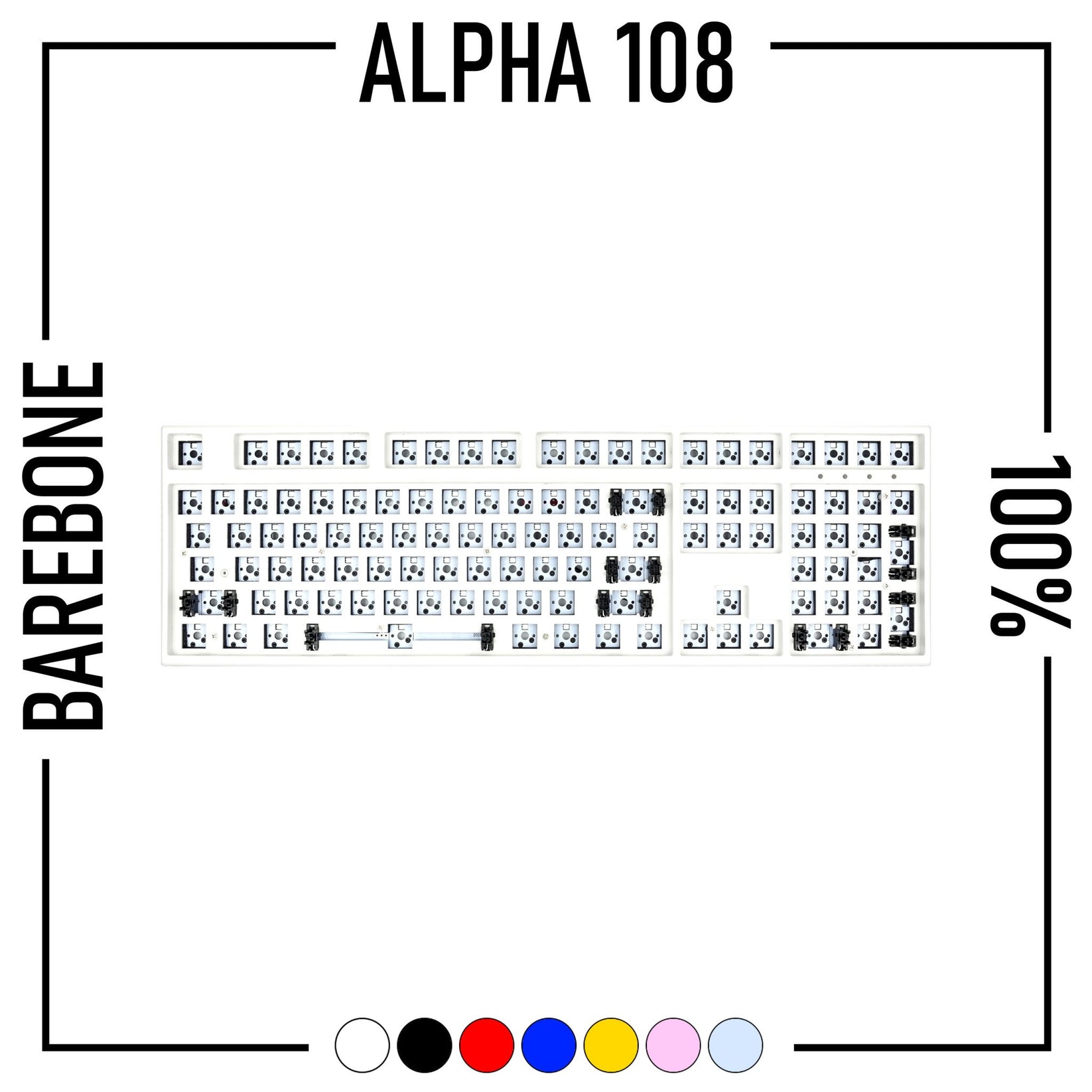 Alpha 108 - 100% Wireless Mechanical Keyboard Barebone Kit – Goblintechkeys