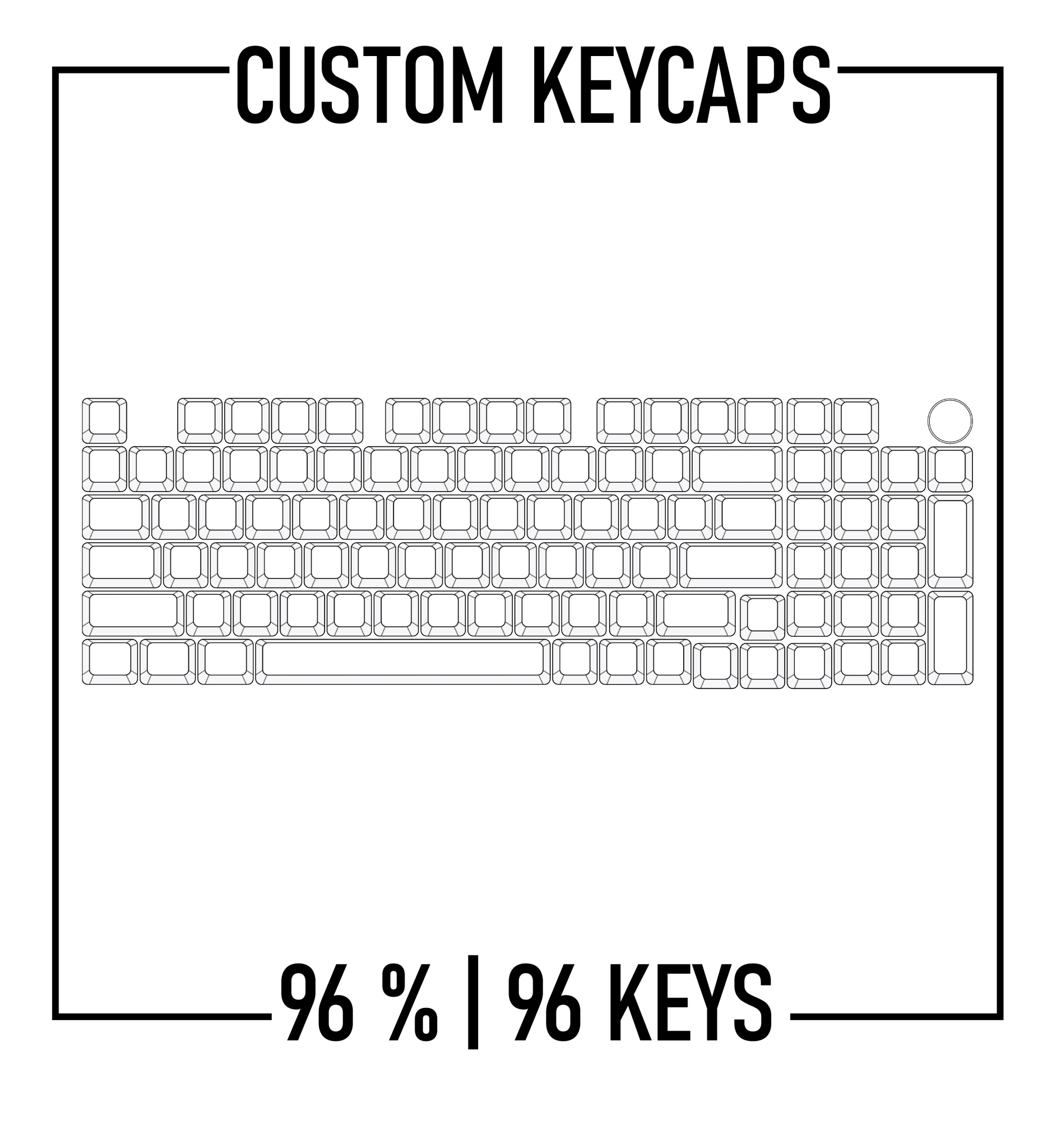 Design Studio CR 96% Keyboard Custom PBT Keycap set ( ANSI ...