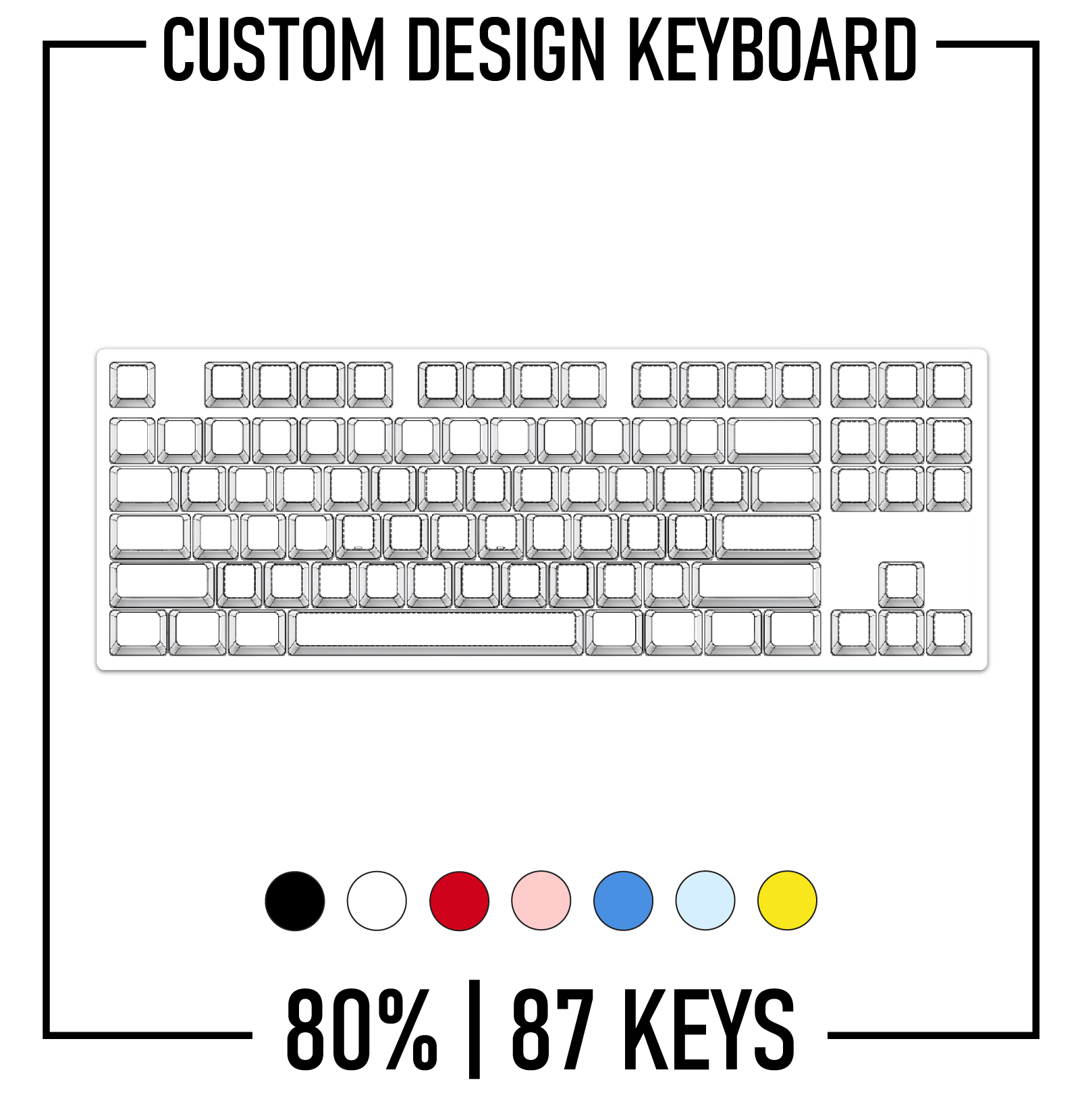 Custom Design 80% Mechanical Keyboard ( ANSI | Black) – Goblintechkeys