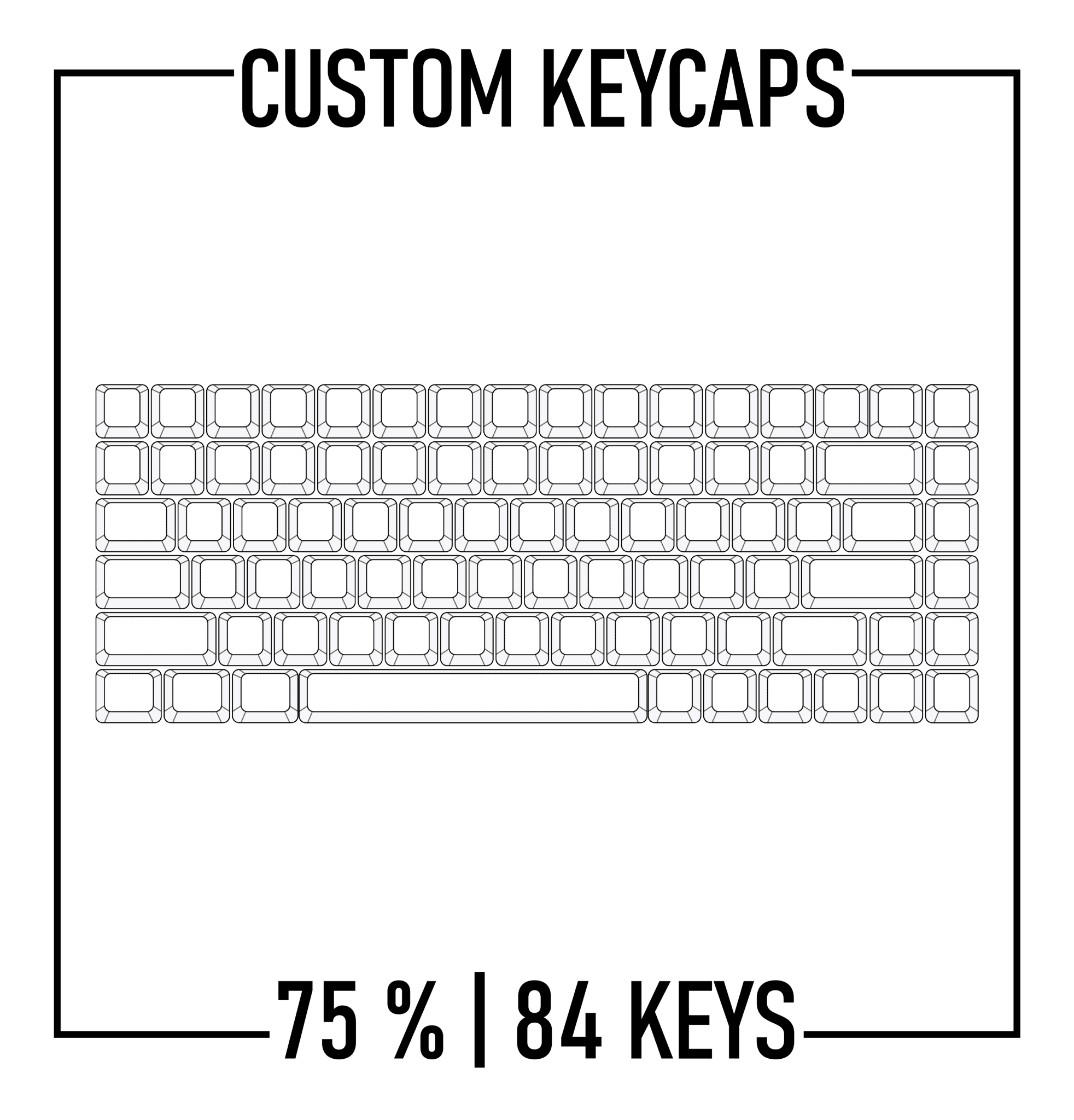 Design Studio - Hero 75% Keyboard Custom PBT Keycap set ( ANSI ...
