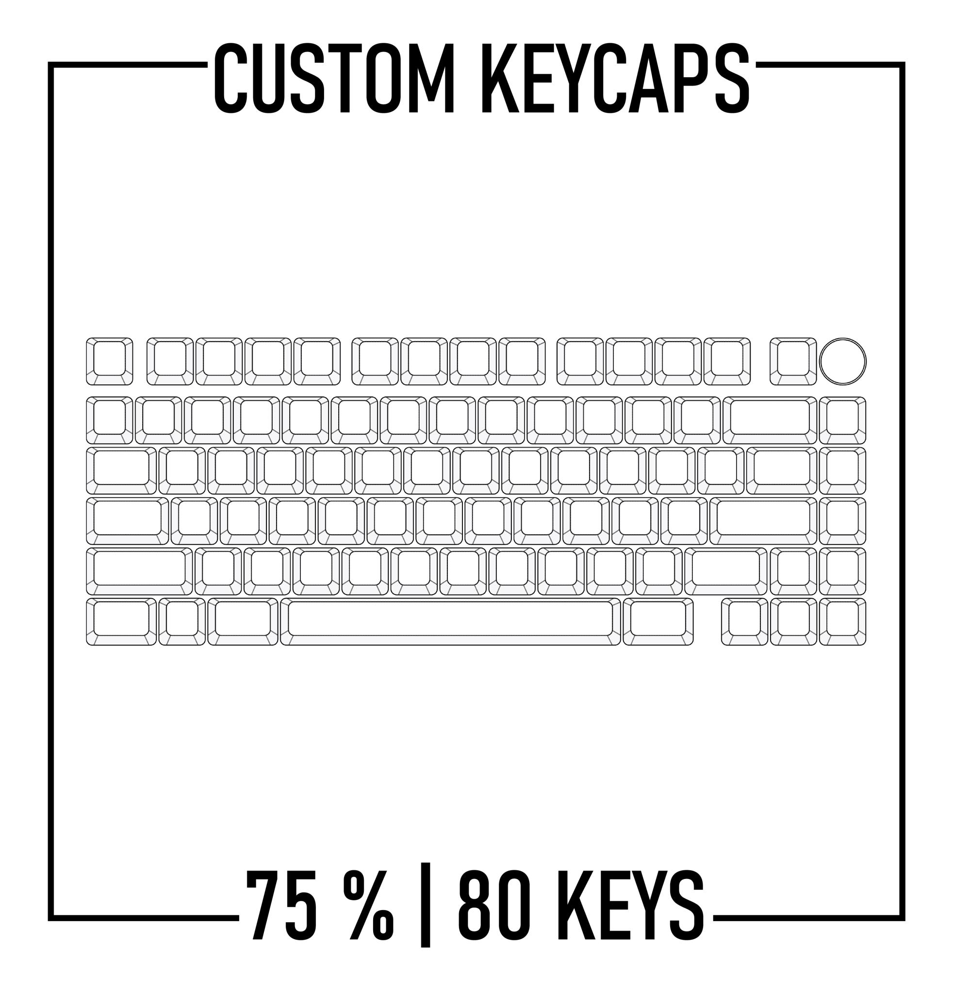 Design Studio - Tomo 75% Keyboard Custom PBT Keycap set ( ANSI ...