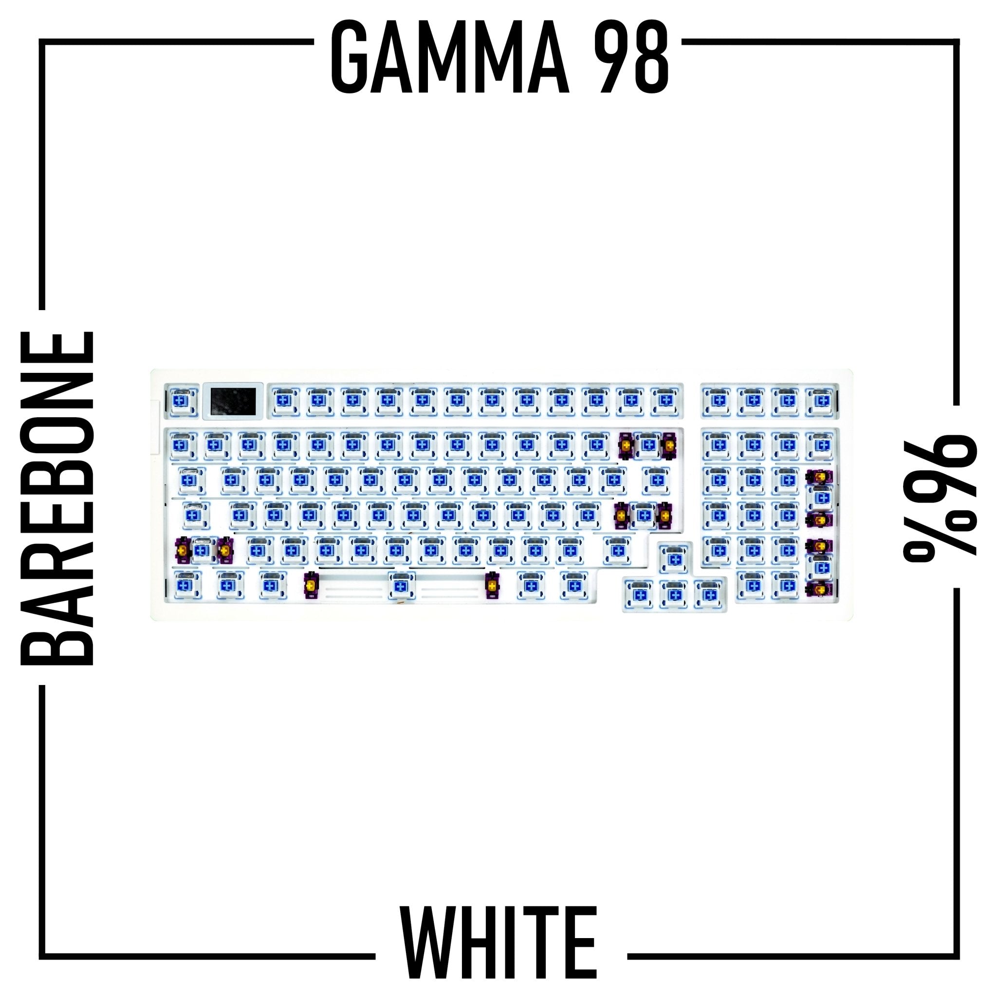 Gamma 98 (96%) | 1800 Barebone Kit | LED Mechanical Keyboard ...
