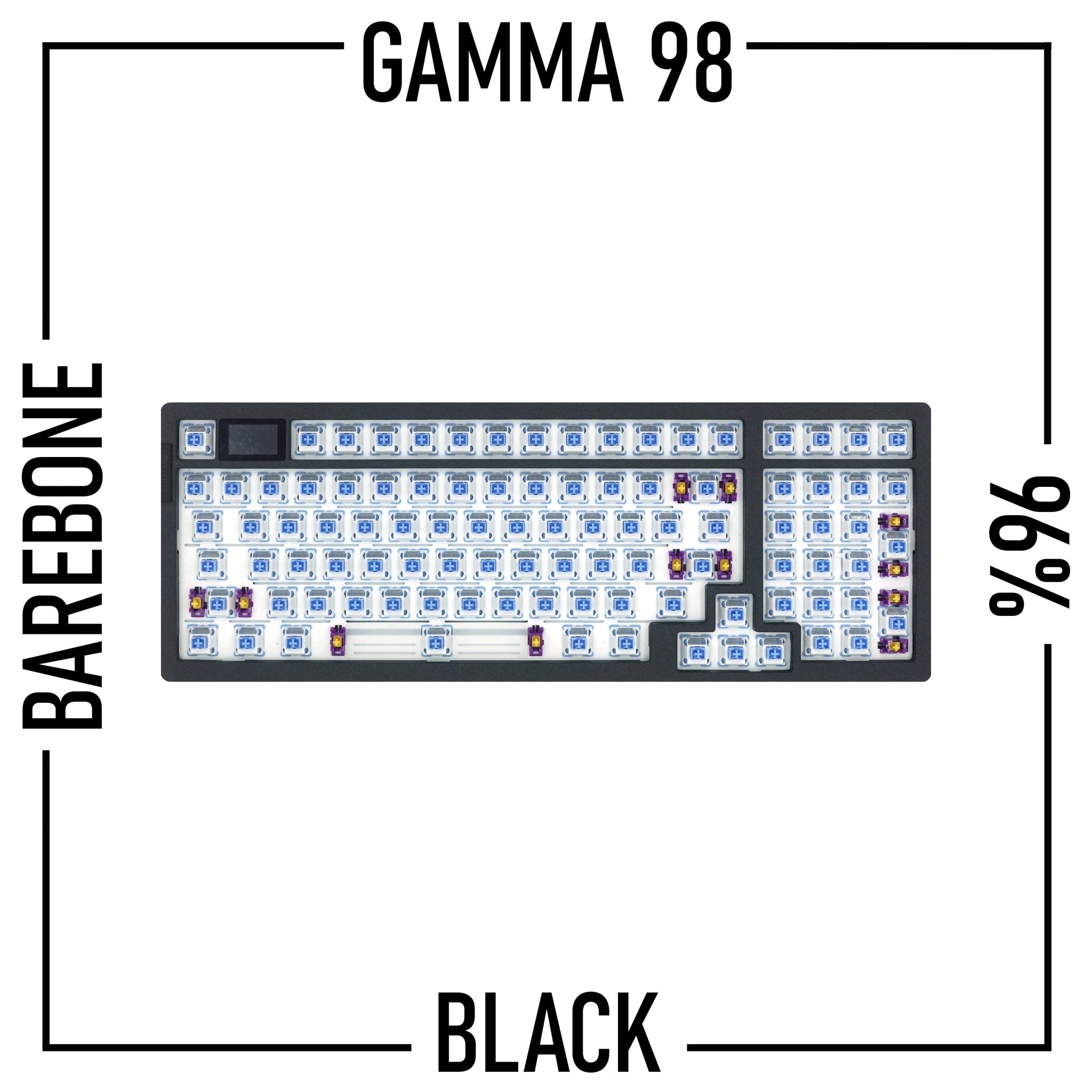 Gamma 98 (96%) | 1800 Barebone Kit | LED Mechanical Keyboard ...