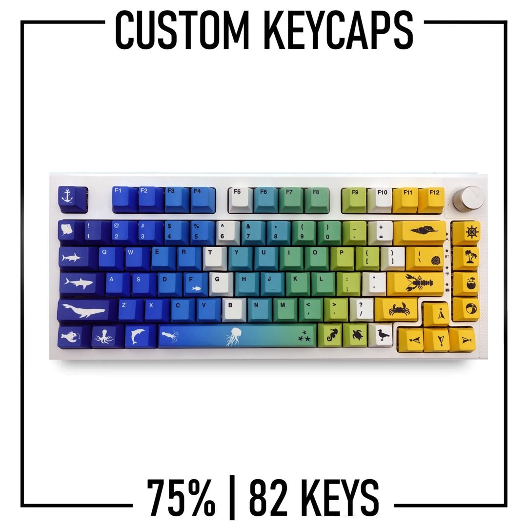 Ocean Paradise artist keycap set by Kelvin Lau – Goblintechkeys