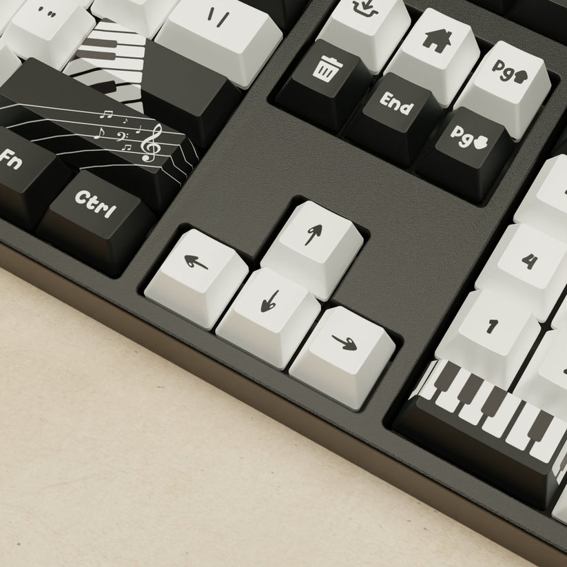 Piano Keycaps | Black & White Keycap Sets Keyboard – Goblintechkeys