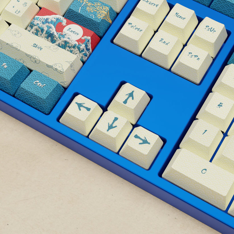 Japanese Wave Keycaps | Blue Keycaps – Goblintechkeys