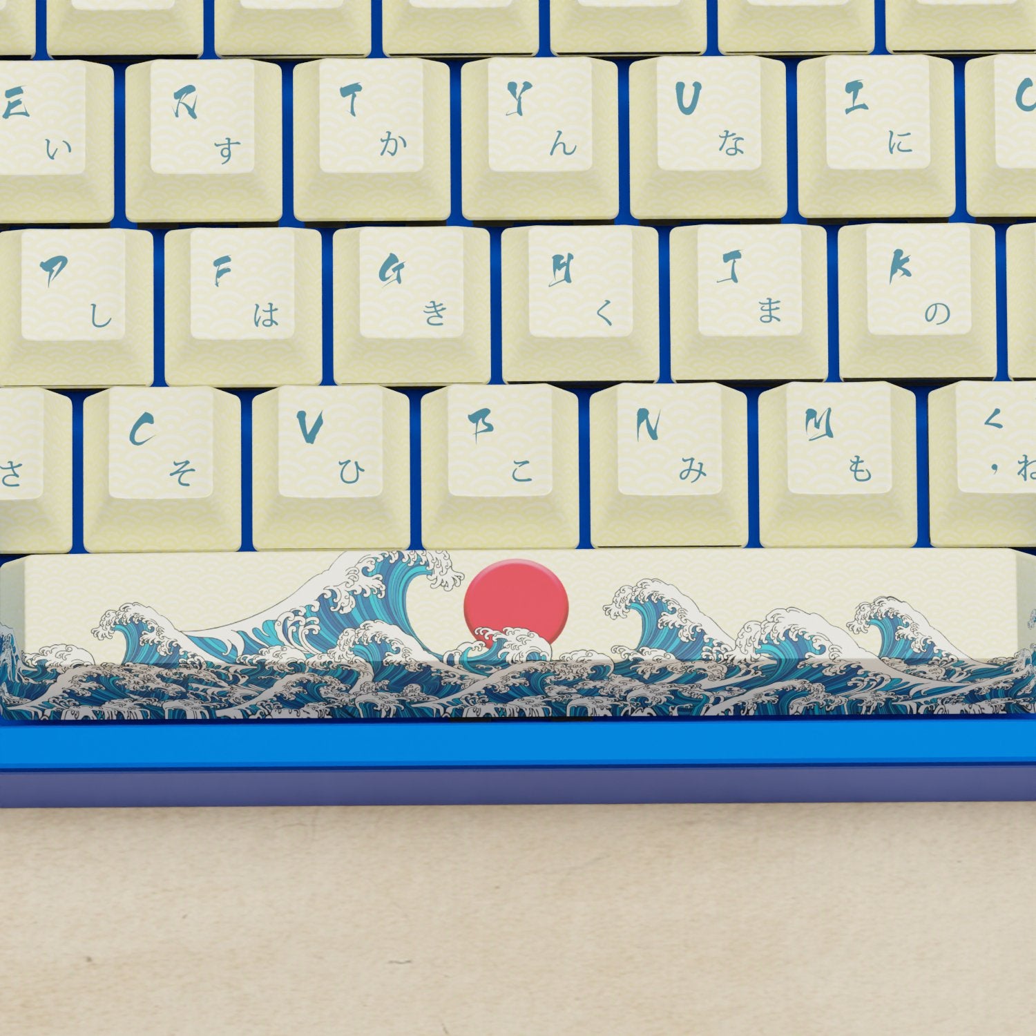 Japanese Wave Keycaps | Blue Keycaps – Goblintechkeys